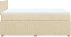Box spring postel s matrací krémová 120x190 cm textil 3289693