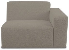 Světle hnědý modul pohovky z textilie bouclé (pravý roh) Roxy – Scandic