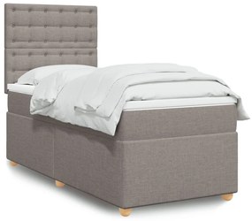 Box spring postel s matrací taupe 90x200 cm textil 3291181