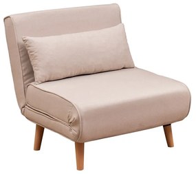 Designové rozkládací křeslo Felicitas krémové