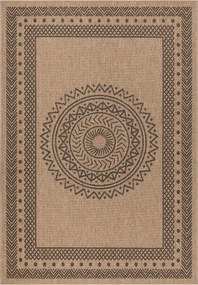 Ayyildiz, Kusový koberec Dhaka 8714 Black, 120x170, hnědá, chodba / předsíň