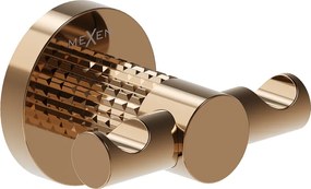 Mexen Triv, nástěnný dvojitý háček na ručníky, růžové zlato, 70A33012-60