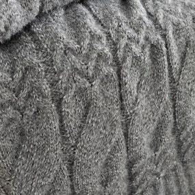 Šedá pletená deka 150x200 cm Cable Knit – Bianca