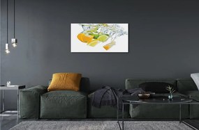 Obraz na skle voda citrus 140x70 cm