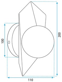 Toolight Nástěnné svítidlo APP1411-W BLACK GOLD