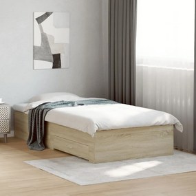 Rám postele se zásuvkami dub sonoma 100x200 cm kompozitní dřevo 3280421