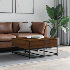 vidaXL Konferenční stolek 80 x 80 x 40 cm kompozitní dřevo [835355] Barva: hnědý dub