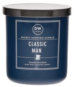 dw HOME Vonná svíčka ve skle Classic Man 108 g, modrá barva, sklo, kov, vosk