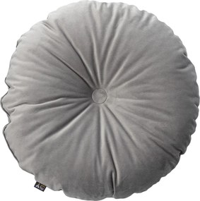 Sametový polštář s knoflíkem barva šedá látka lesklé, sametová