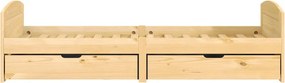 Válenda se 2 zásuvkami IRUN 90x200 cm masivní borové dřevo 3185207