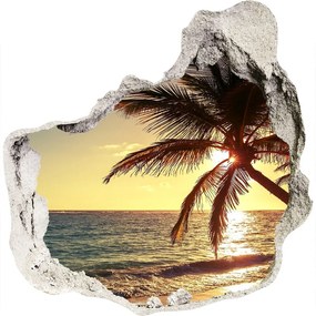 Wallmuralia Nálepka fototapeta 3D výhled Tropická pláž 75x75 cm