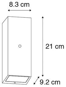 Nástěnné svítidlo černé 2-světlo IP44 se senzorem soumraku - Baleno II