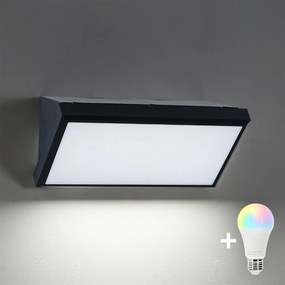 Brilagi - LED RGBW Venkovní nástěnné svítidlo TRIANGLE 1xE27/15W/230V černá IP65