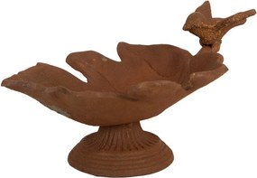 Rustikální rezavé krmítko pro ptáčky - 19*9*11 cm