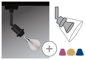 Paulmann 96913 DecoSystems spot, spot pro Urail systém, 1x20W E14, matná černá