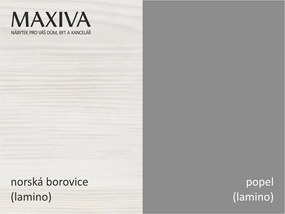 MARIDEX Komoda - DIONE D03, norská borovice / popel