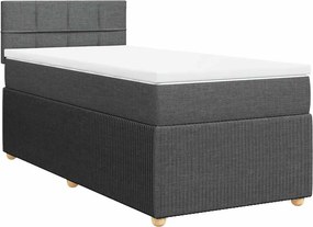 Box spring postel s matrací tmavě šedá 100 x 200 cm textil 3289668