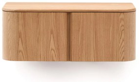 Závěsná skříňka pod umyvadlo v dekoru jasanu v přírodní barvě 90x35 cm Salaya – Kave Home