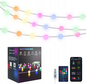 Vánoční Dekorativní Lampičky Rgb Ovládání Bluetooth Venkovní 10 M