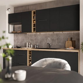 ARIA ac | horní skříňka 50 GU-36 1F výklopná | 50 cm | ANTI FINGERPRINT povrch | artisan/černá