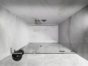Mexen Lunar L, Otočné pravé sprchové dveře 160 cm, čiré sklo, chromový profil, 834SL-160-050-01-00-P