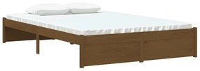 Rám postele medově hnědý masivní dřevo 120x190 cm malé 2lůžko,  814922