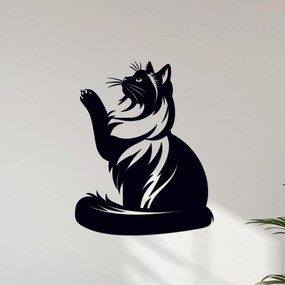 dřevo života Dřevěný obraz Ragdoll Zvolte rozměr (cm): 32x40, Zvolte barvu dekoru: Černá