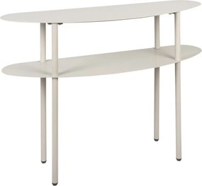 Šedý kovový konzolový stolek 28x90 cm Riqueza – Leitmotiv