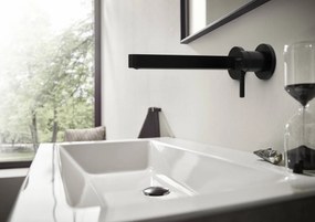 Hansgrohe Finoris - Páková umyvadlová baterie pod omítku s ramenem 228 mm, černá matná 76050670