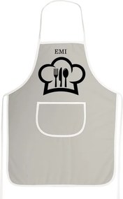 Kuchyňská zástěra Chef EMI, šedá