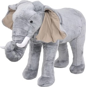 vidaXL Stojící plyšová hračka slon šedý XXL [91334]