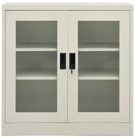 vidaXL Kancelářská skříň světle šedá 90 x 40 x 90 cm ocel