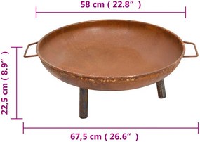 Mísa na oheň 67,5 x 58 x 22,5 cm ocel 313347