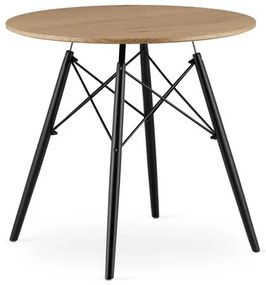 Jídelní stůl TODI 80 cm - černá/dub