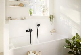 Hansgrohe Rebris S, nástěnná vanová baterie, černá matná, 72440670