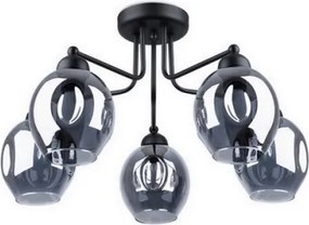 Lustr SOLLUX FILLAN 5 černý E27 5x60W bez žárovky SL.1145