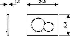 Geberit 115.770.DW.5 - Splachovací tlačítko Sigma01 Round 24,6x16,4 cm černá