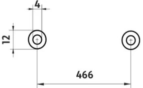 Nimco Držák na ručníky, 49 cm NIKAU - NK 30046-26