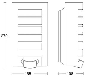 STEINEL 657819 - Venkovní svítidlo se senzorem L12 1xE27/60W/230V IP44