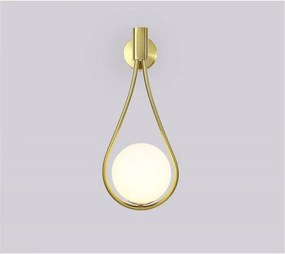 Toolight - skleněná nástěnná lampa E27 60W APP603-1W, zlatá, OSW-08996