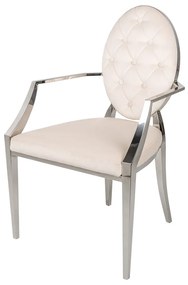 Designová židle s opěrkami Rococo II béžová