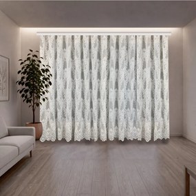 Voálová Luxusní vyšívaná záclona bílá Versailles White metráž Ervi 3634-11
