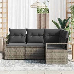 Set pohovek 4 ks Šedá polyratan 3355028