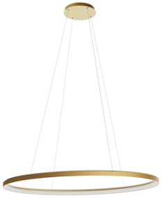 Redo group Redo Nobu, oválné zlaté závěsné svítidlo LED 120W 3000/4000K, 120x75cm, tříkrokové stmívání