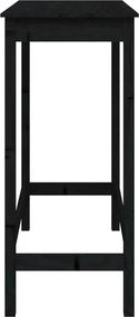 vidaXL Barový stolek 100 x 50 x 110 cm masivní borové dřevo [822154] Barva: Černá