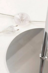 Bílá/v leskle stříbrné barvě látková stojací lampa (výška 150 cm) Pion – Jotex