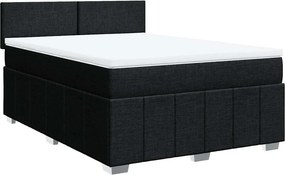Box spring postel s matrací černá 140x200 cm textil 3289386