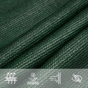 Plachta proti slunci 160 g/m² tmavě zelená 2,5 x 3 m HDPE 311452