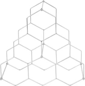 Compactor Hexagon chromovaný / Stojan na víno / pro 6 lahví / skládací