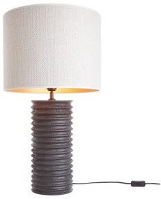 Butlers GROOVED Stolní lampa 72 cm - černá/krémová